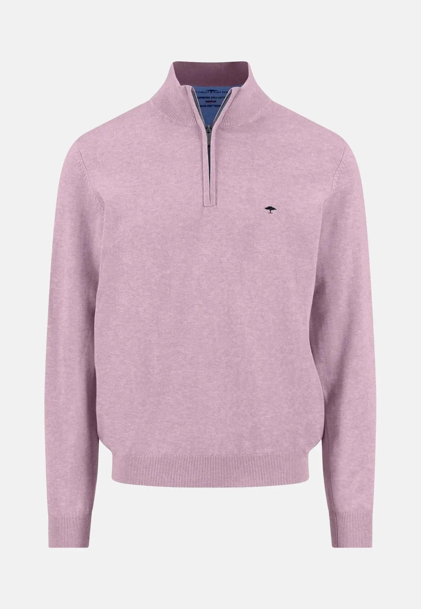 Fynch-Hatton Fine Knit Cotton 1/4 Zip Sweater Magnolia | fynch-hatton ...