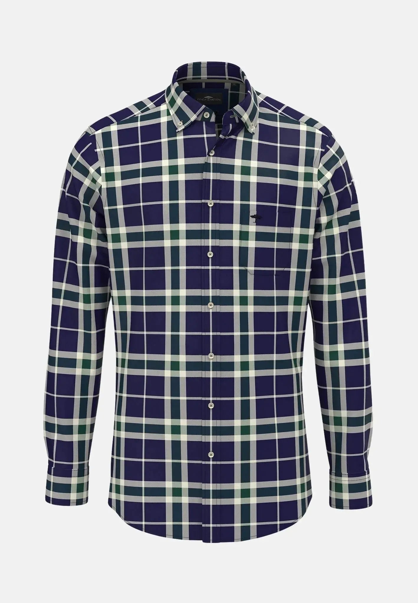 Fynch-Hatton Large Check Shirt Navy | fynch-hatton.co.uk – FYNCH-HATTON UK