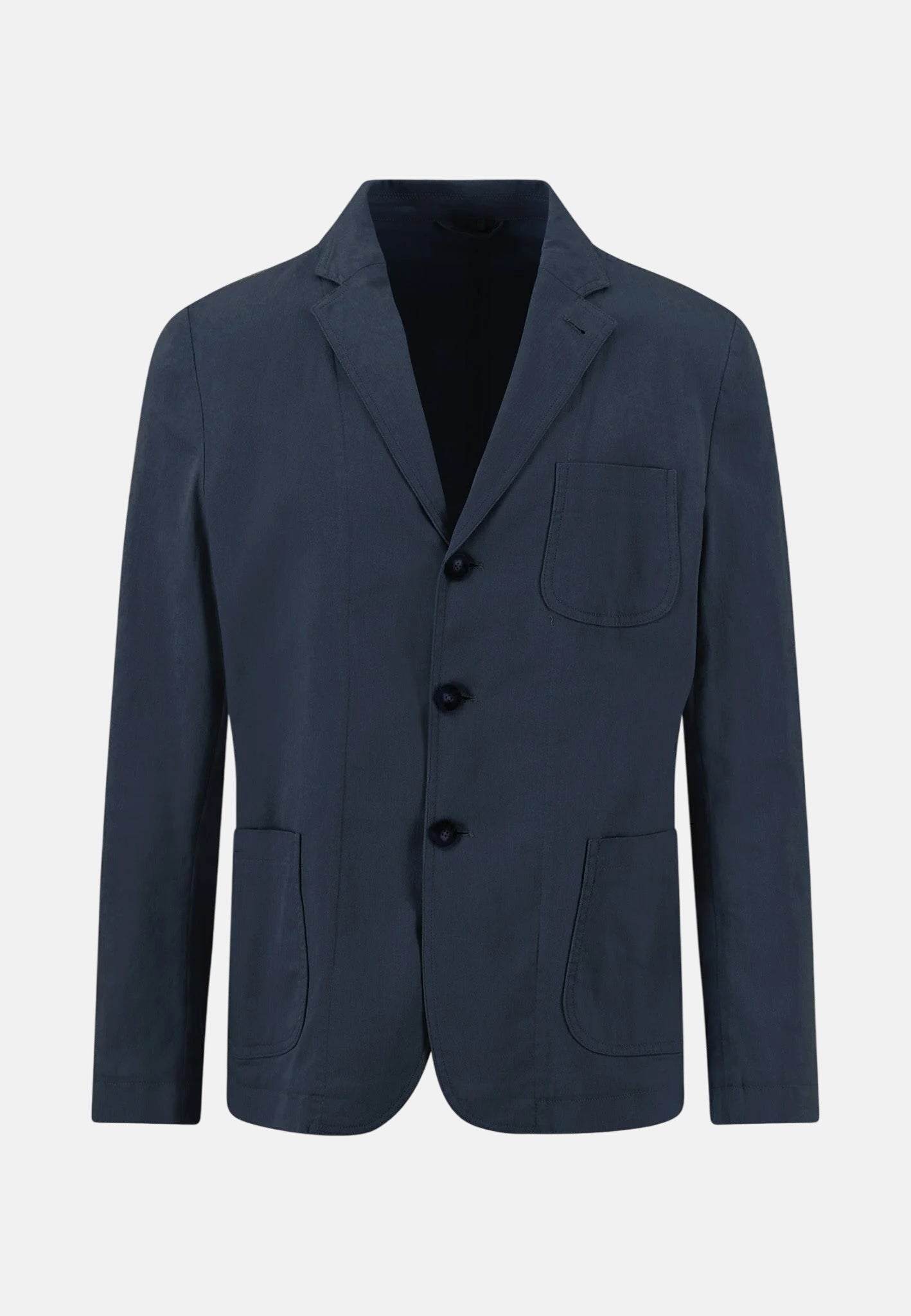 Fynch-Hatton Stretch Cotton Patch Pocket Blazer Dark Navy | fynch ...